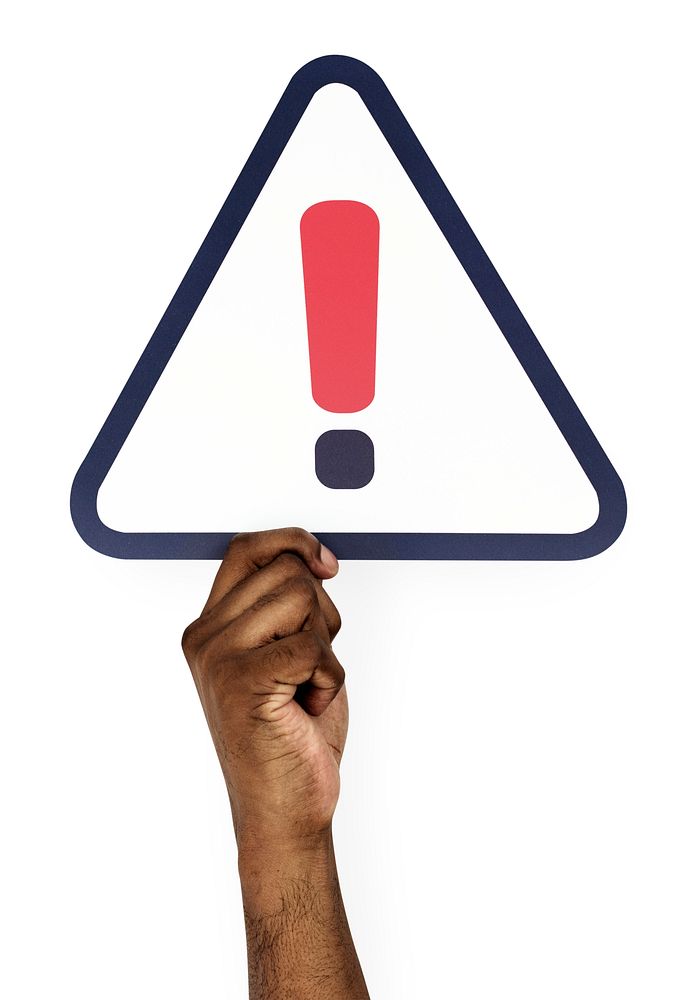 Hand Holding Exclamation Mark Symbol | Premium PSD - rawpixel