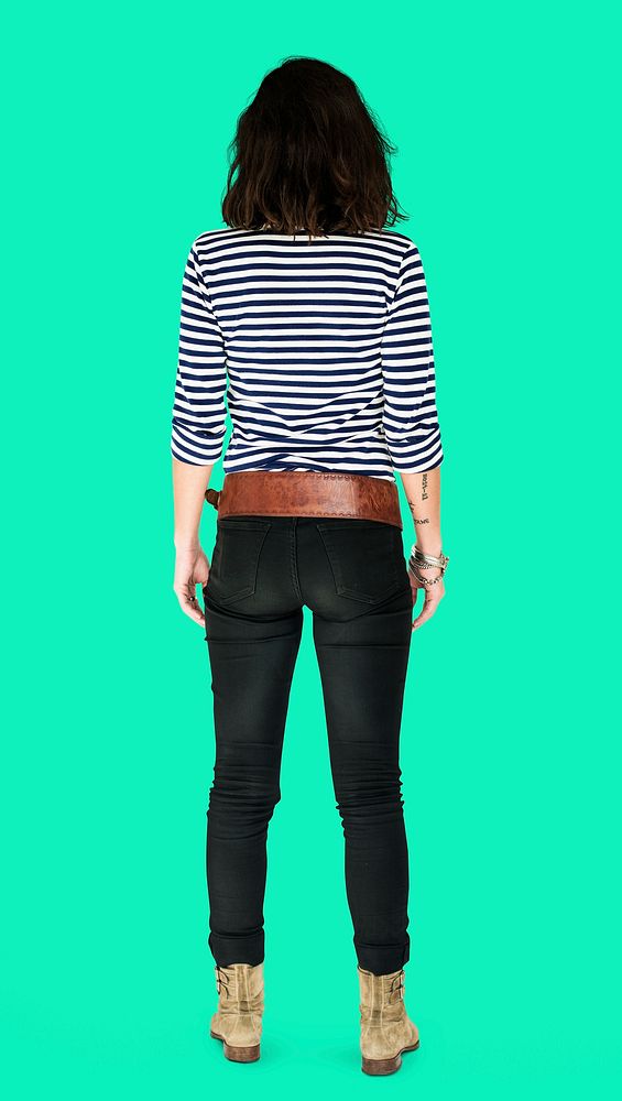 Woman Standing Back View Studio | Premium Photo - rawpixel