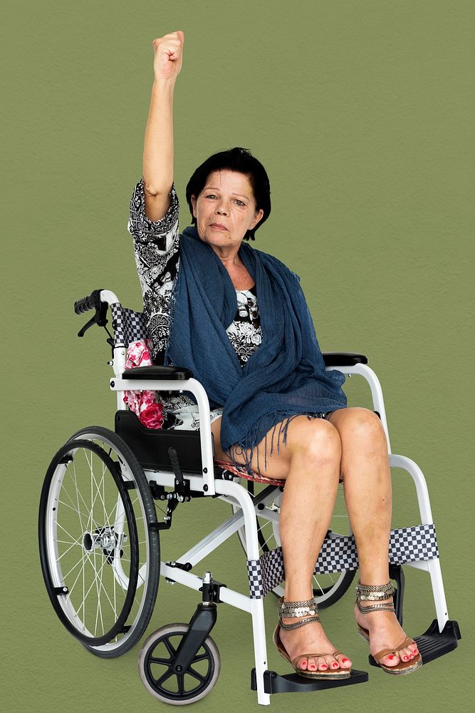 Disable Adult Woman Sitting Wheelchair | Premium Photo - rawpixel
