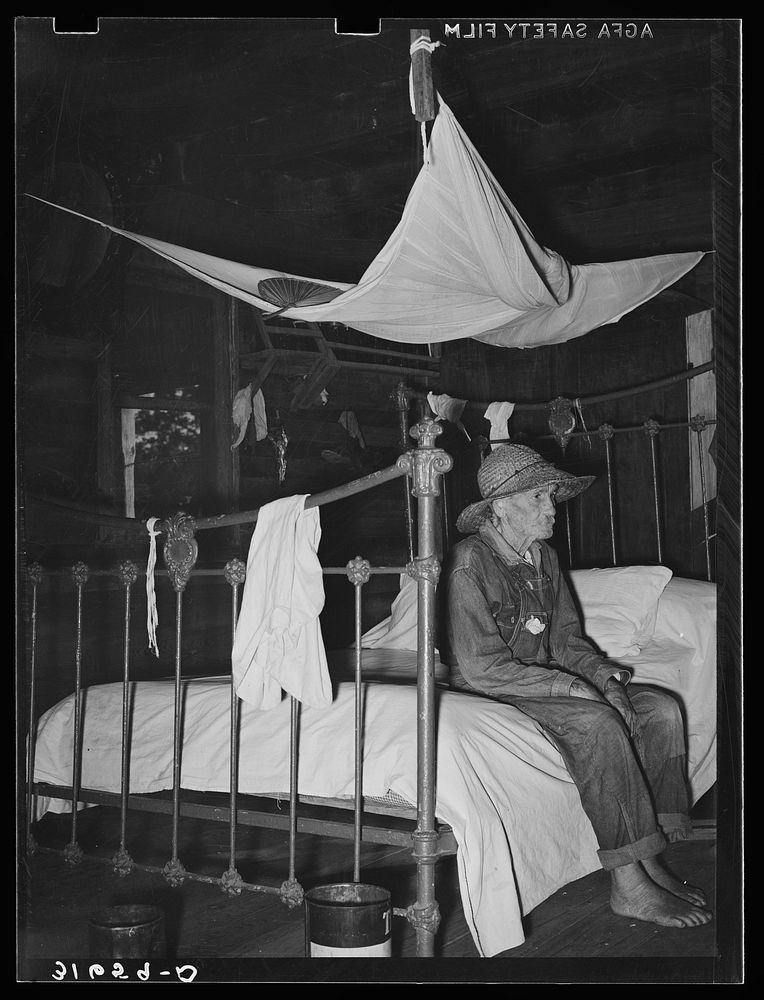 Old man sitting edge bed. | Free Photo - rawpixel