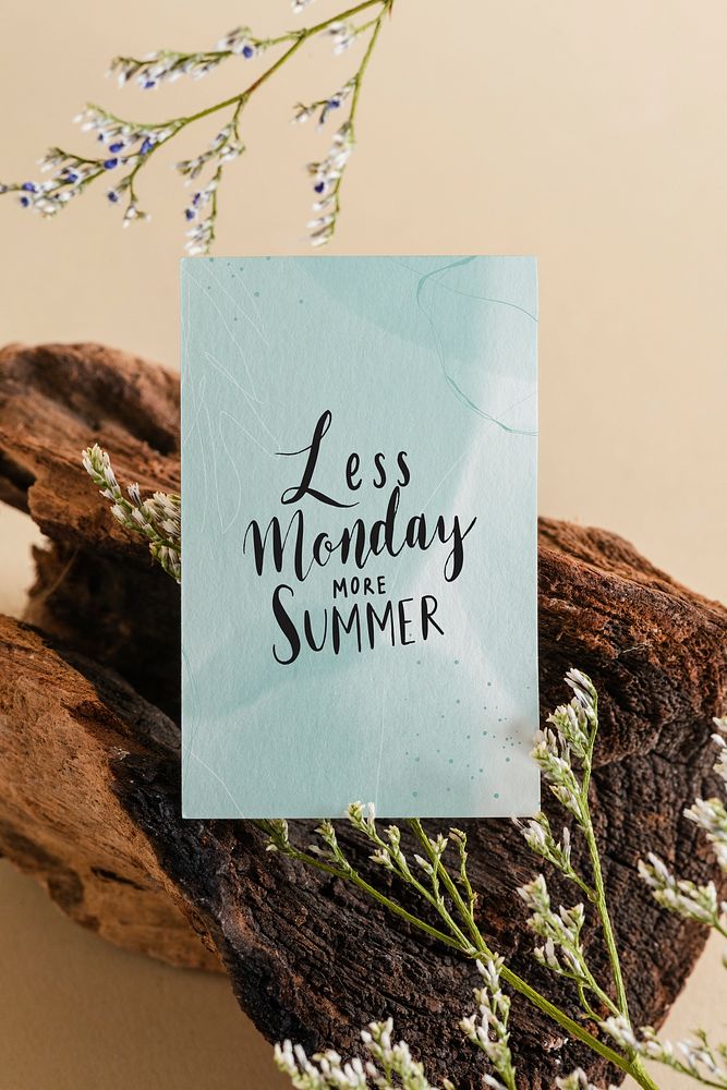 Less Monday more summer card | Premium PSD Mockup - rawpixel