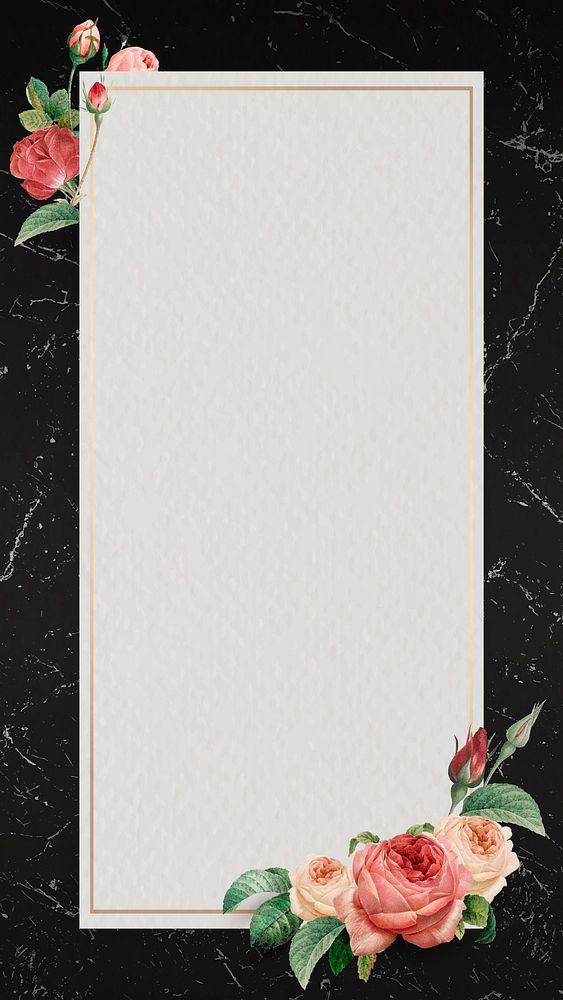 Pink rose frame marble textured | Premium Vector - rawpixel