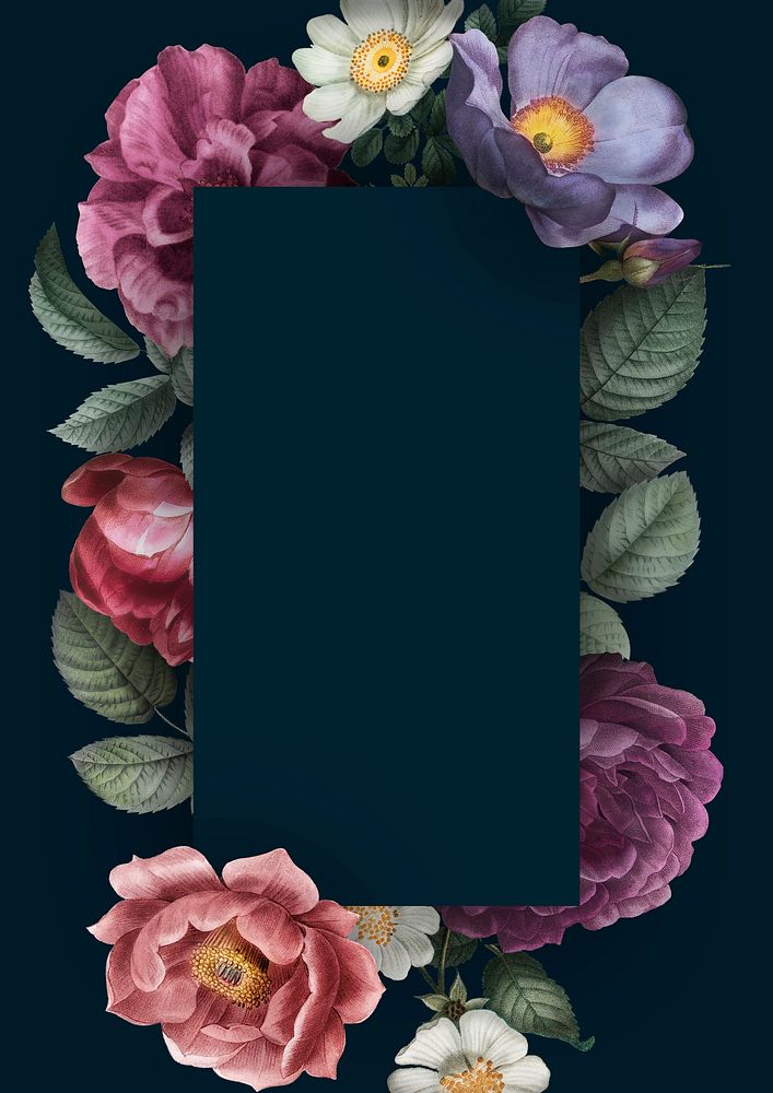 Beautiful hand drawn flower themed | Premium PSD - rawpixel