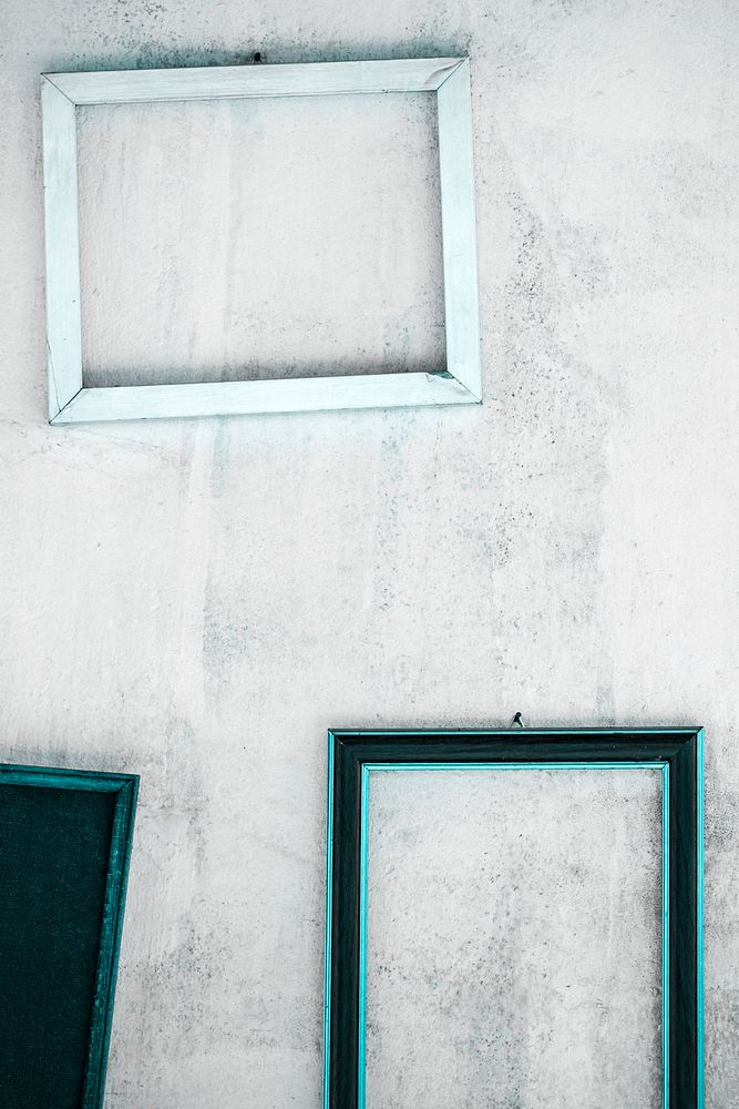 Vintage blue picture frames set | Free Photo - rawpixel