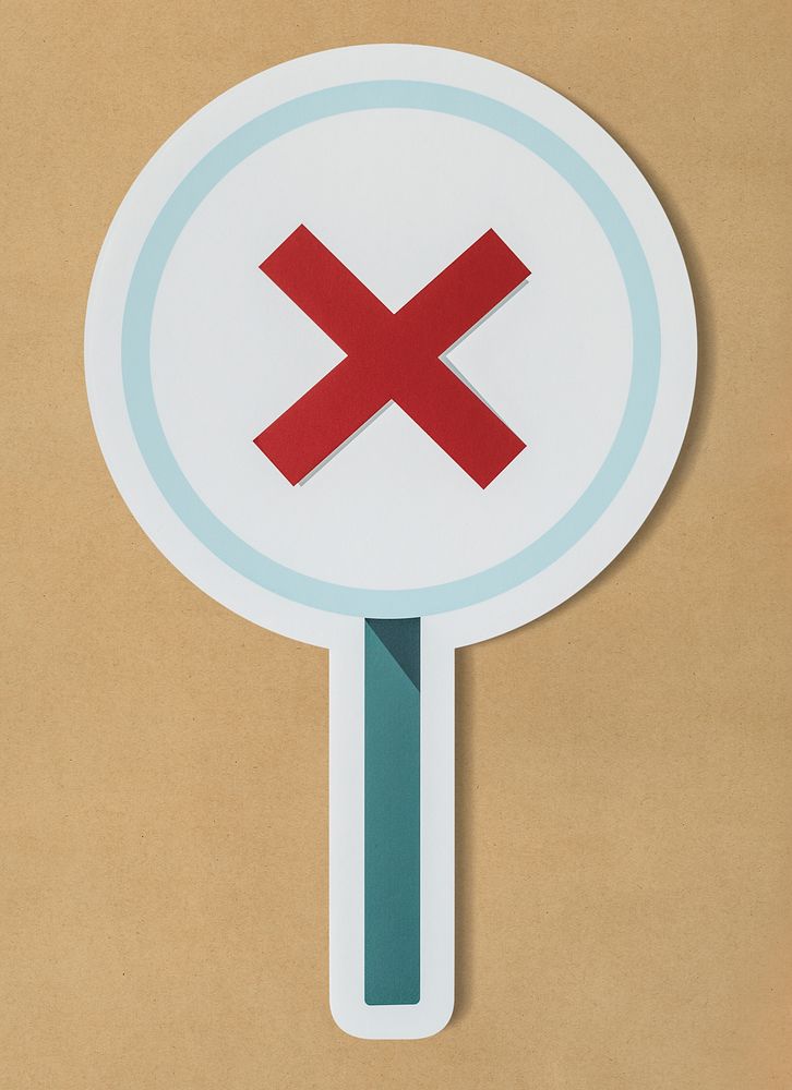 Incorrect red cross rejection icon | Premium PSD - rawpixel