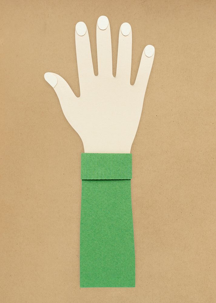 Paper craft of hand icon | Premium PSD - rawpixel