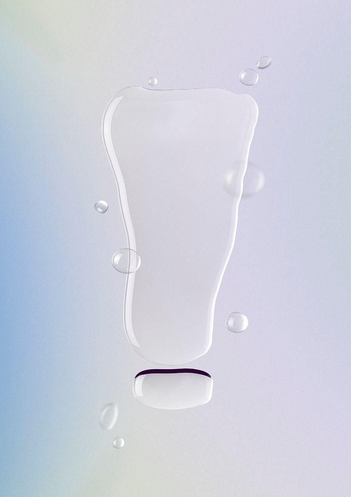Exclamation mark shape, water gradient | Free Photo - rawpixel