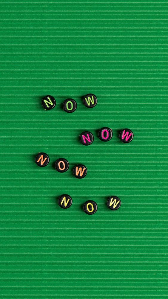 NOW beads lettering word typography | Free Photo - rawpixel