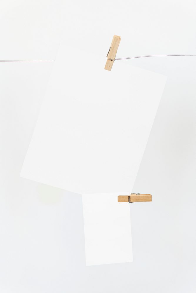 Paper hanging rope paper clips | Free Photo - rawpixel