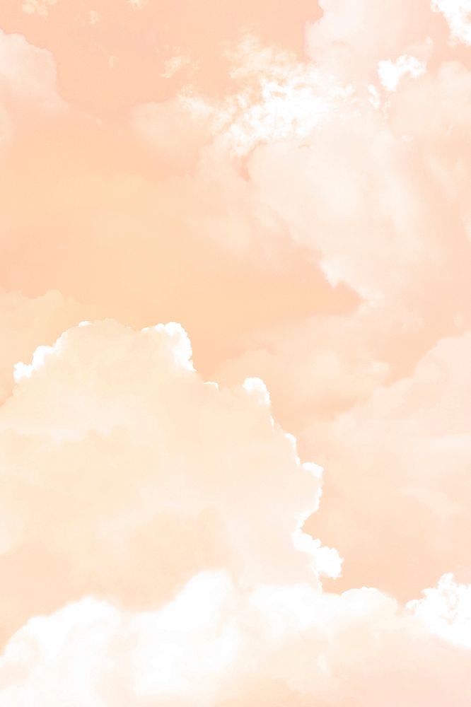 Orange cloud background, pastel nature | Free Photo - rawpixel