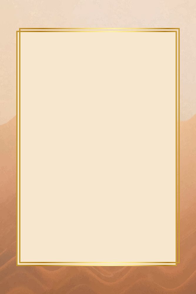 Desert landscape frame, dreamy nature | Premium Vector - rawpixel