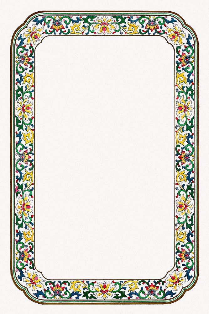 Vintage Chinese floral frame, oriental | Premium Photo - rawpixel