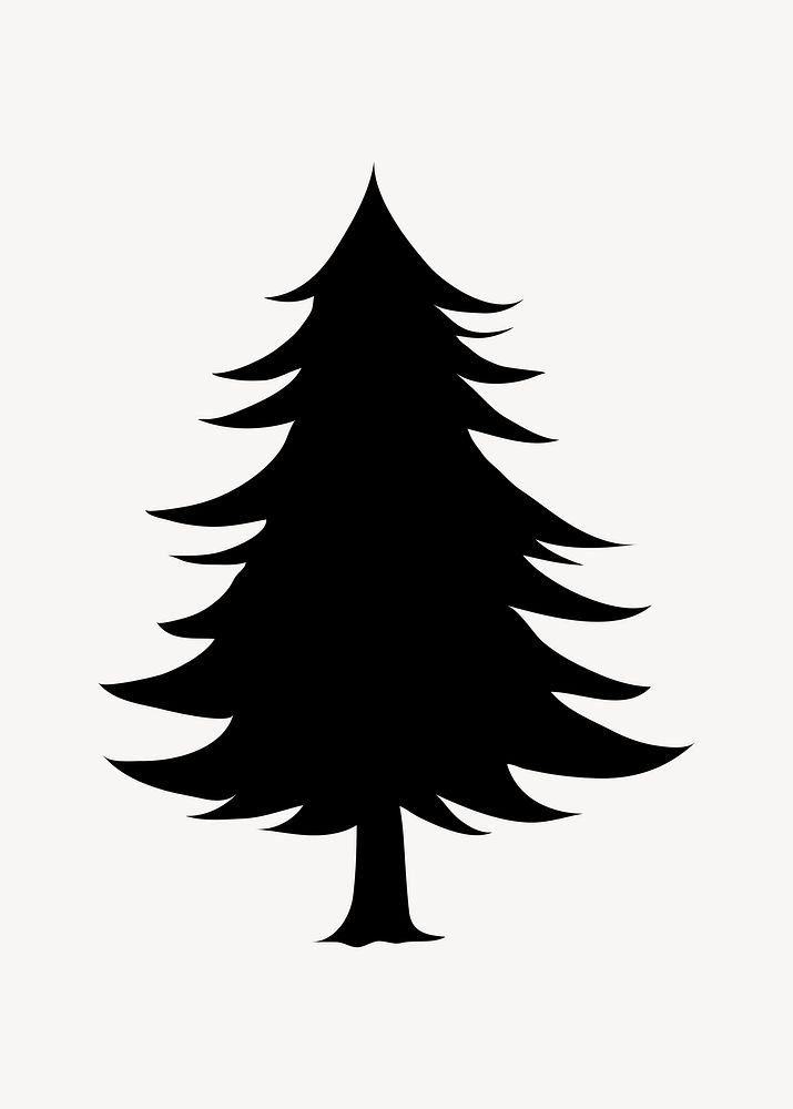 Silhouette spruce tree, nature collage | Premium PSD - rawpixel