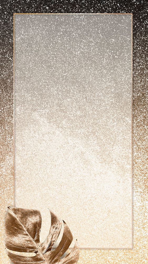 Gold frame metallic monstera leaf | Premium Vector - rawpixel