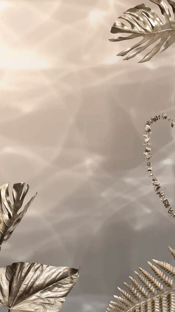 Mix gold leaves background design | Premium Vector - rawpixel