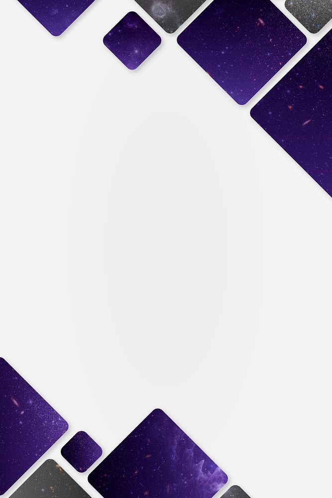 Purple geometric galaxy frame design | Premium PSD - rawpixel