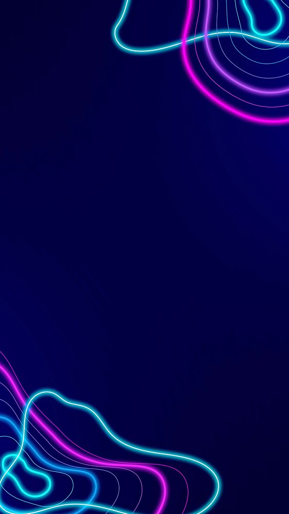 Neon abstract border dark blue | Premium Vector - rawpixel