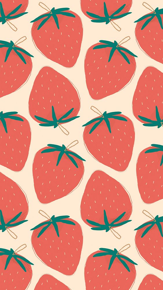 Cute strawberry fruit pattern pastel | Premium Photo - rawpixel
