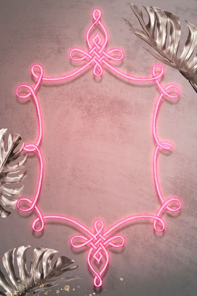 Pink filigree frame border psd | Premium PSD - rawpixel