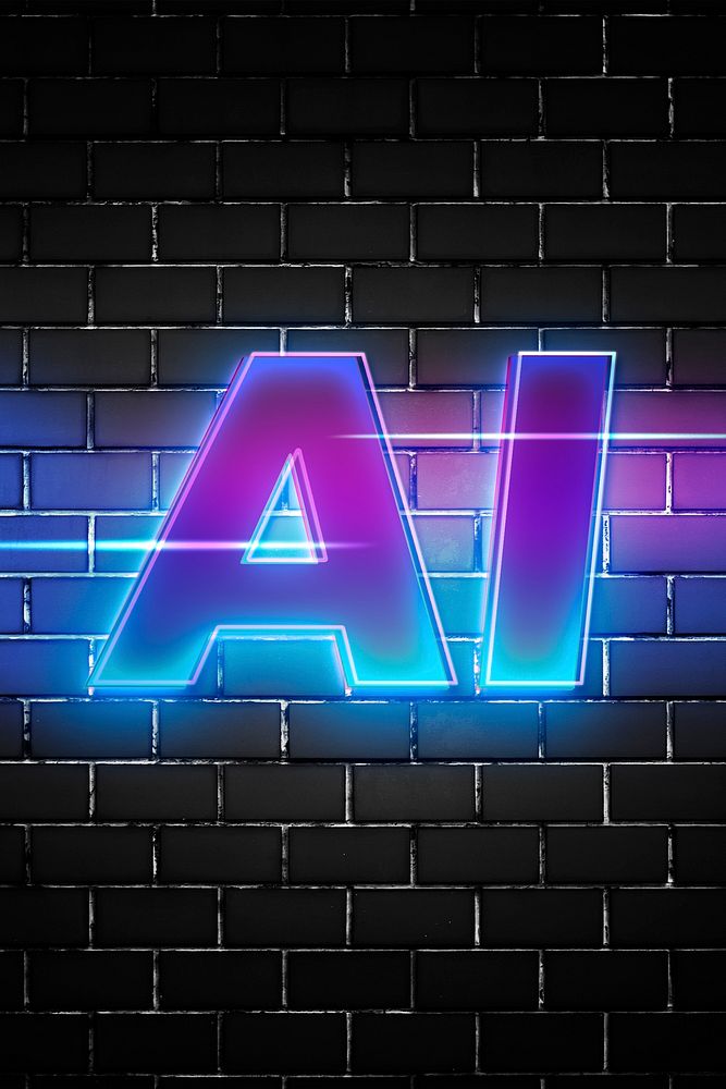 AI typography 3d glow font | Free Photo - rawpixel
