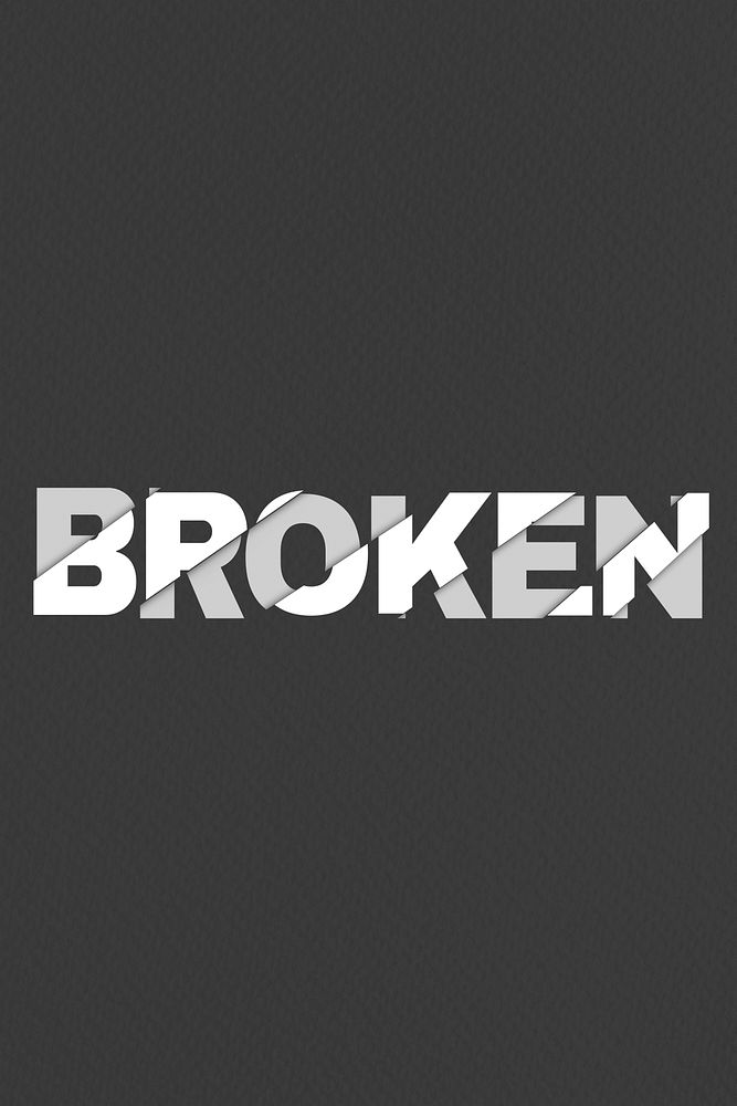 Broken typography in sliced font | Free Photo - rawpixel