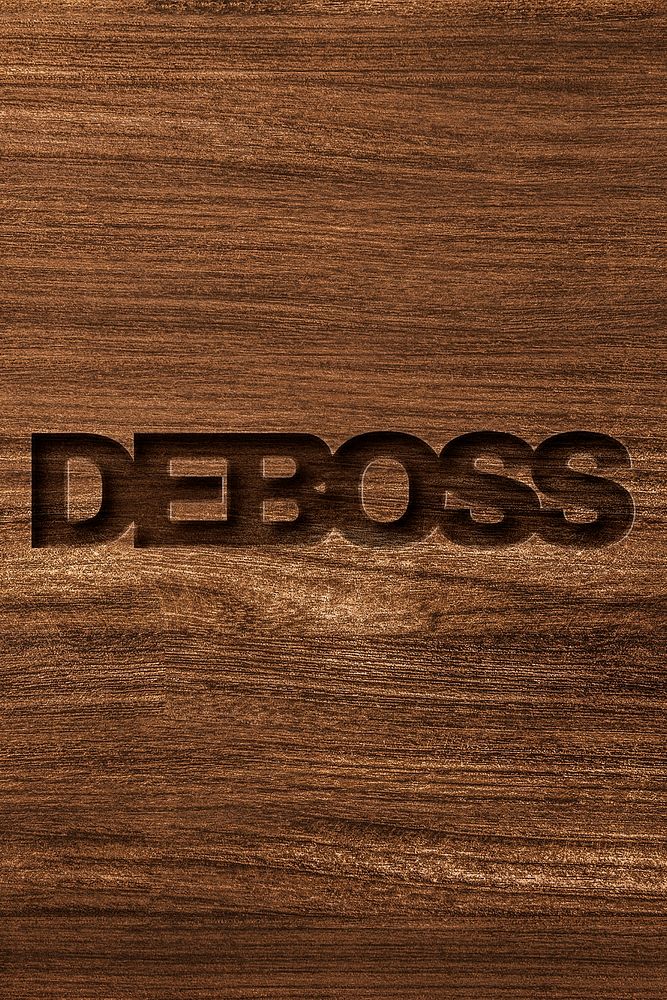 Deboss typography engraved wood font | Free Photo - rawpixel