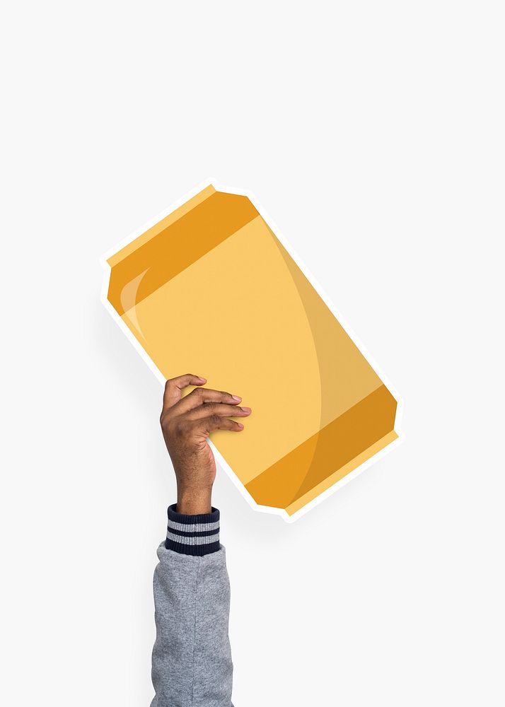 Hand holding beer cardboard prop | Premium PSD - rawpixel