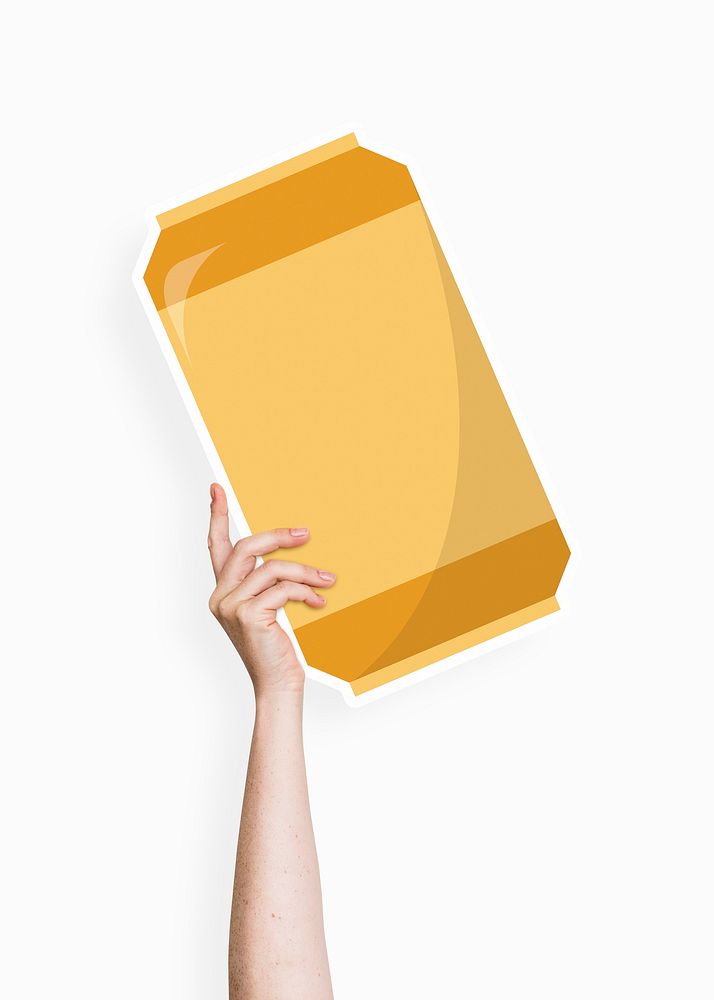 Hand holding beer cardboard prop | Premium PSD - rawpixel