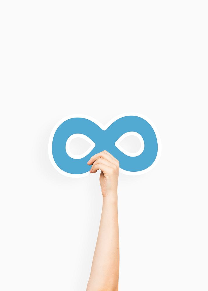 Hand holding an infinity icon | Premium PSD - rawpixel