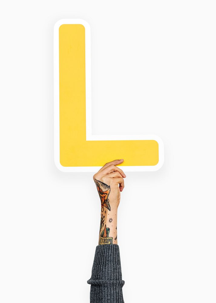 Hand holding letter L sign | Free Photo - rawpixel