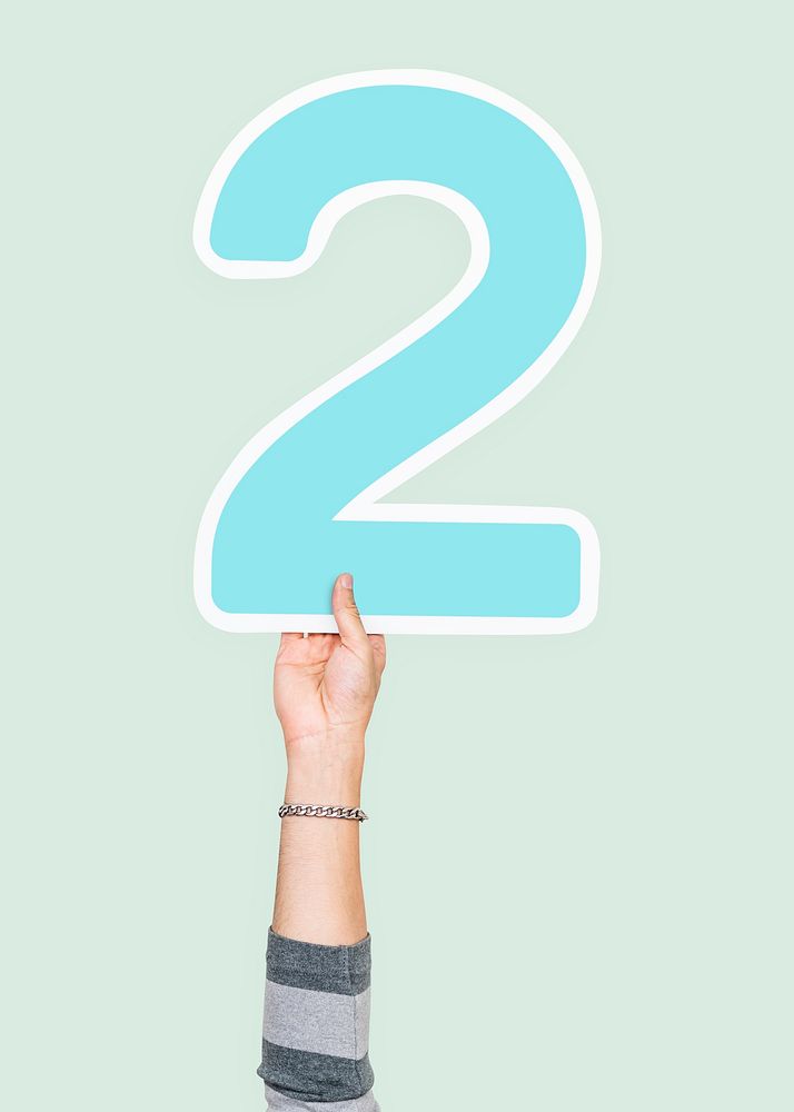 Hand holding number two sign | Premium Photo - rawpixel