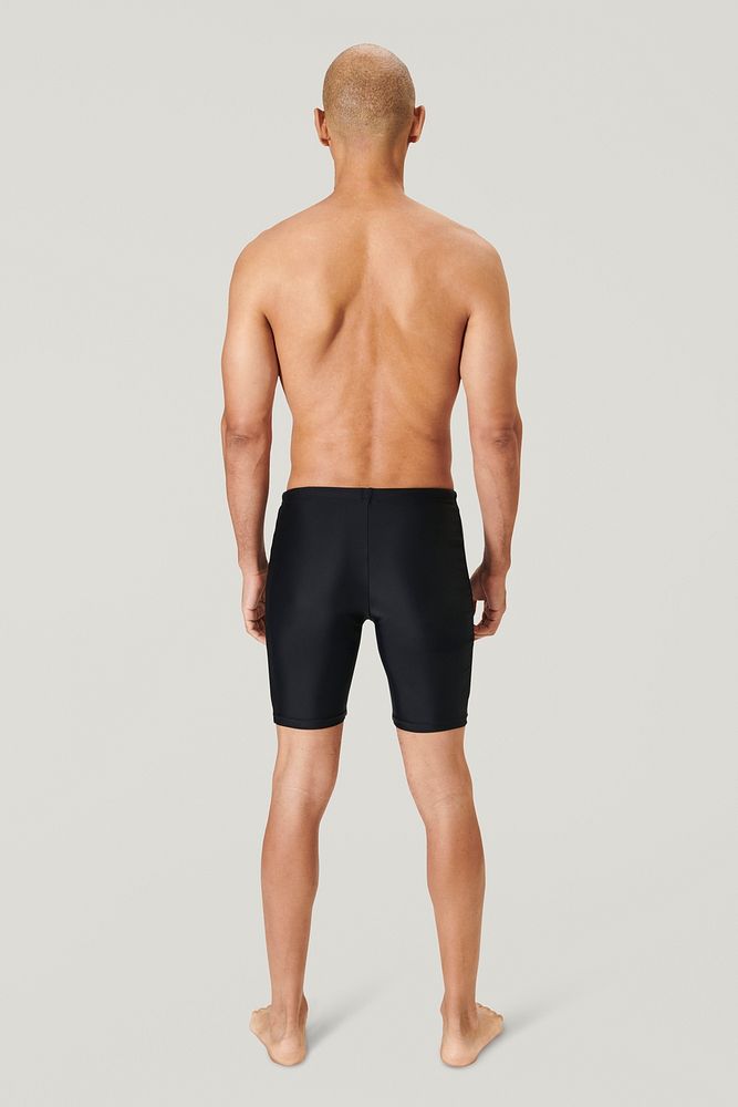 Men's black swimming jammers mockup | Premium PSD - rawpixel