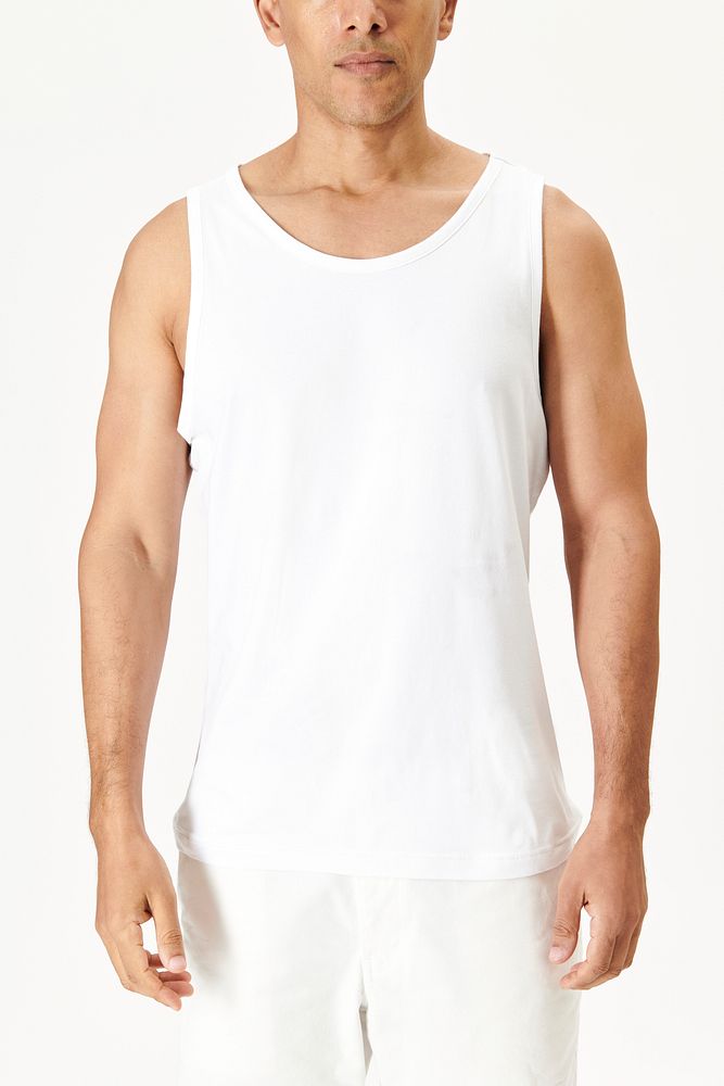 Man white tank top | Premium Photo - rawpixel