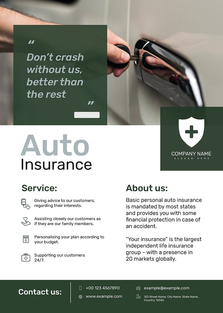 Auto insurance poster template psd | Premium PSD Template - rawpixel