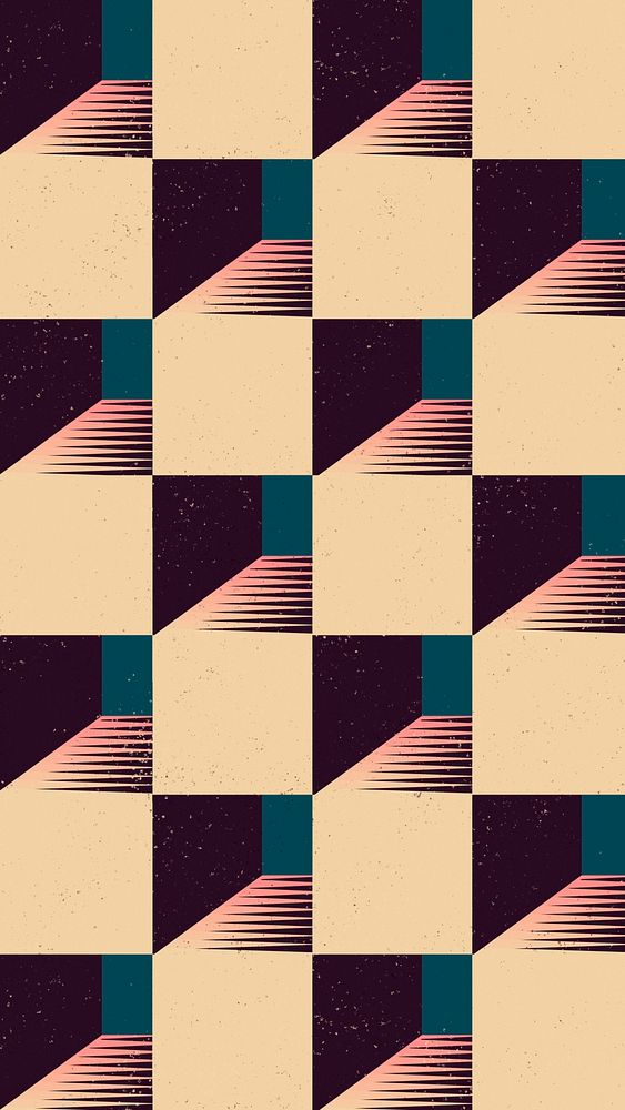 Square pattern iPhone wallpaper, repeated | Free Photo - rawpixel