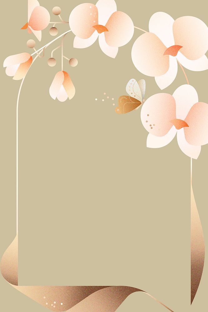 Flower frame, luxe background aesthetic | Premium Vector - rawpixel