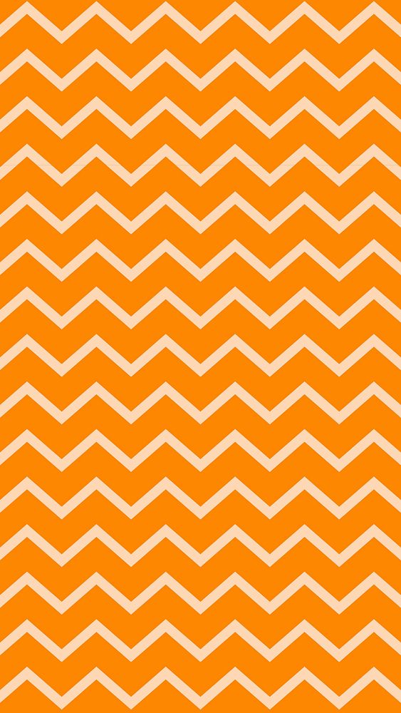 Chevron pattern iPhone wallpaper, orange | Free Photo - rawpixel