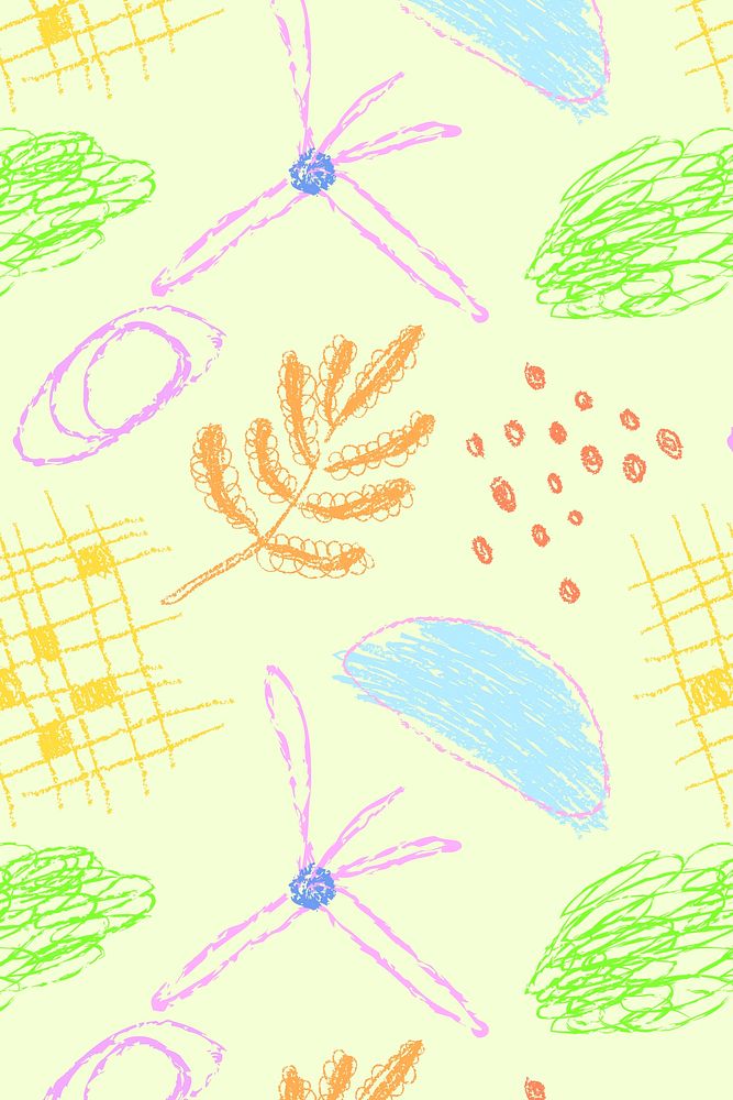 Floral colorful scribble background, kids | Free Photo - rawpixel