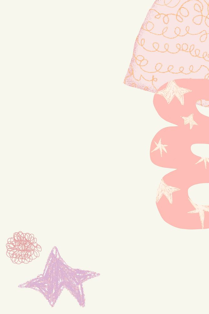 Cute organic shape border frame, | Free PSD - rawpixel