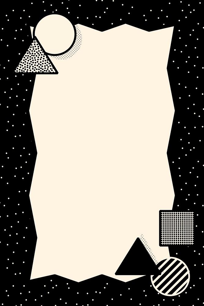 Cream 90’s Memphis frame background | Free Photo - rawpixel