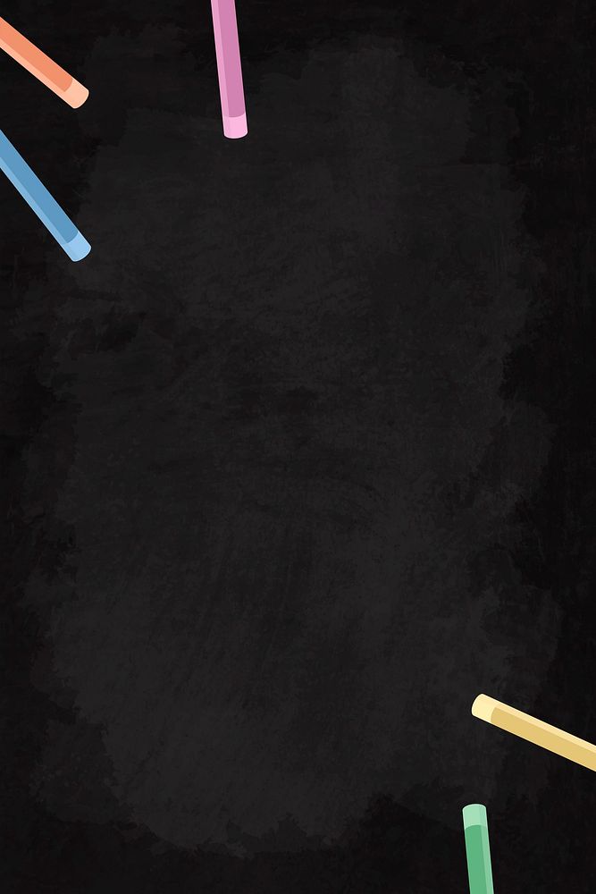 Colorful chalk pieces black background | Premium Vector - rawpixel