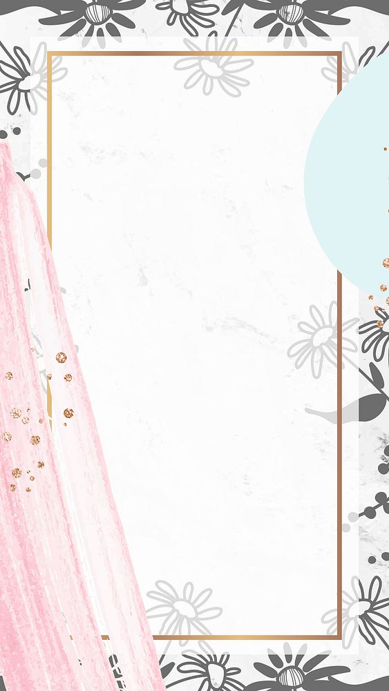 Golden floral rectangle frame vector | Premium Vector - rawpixel