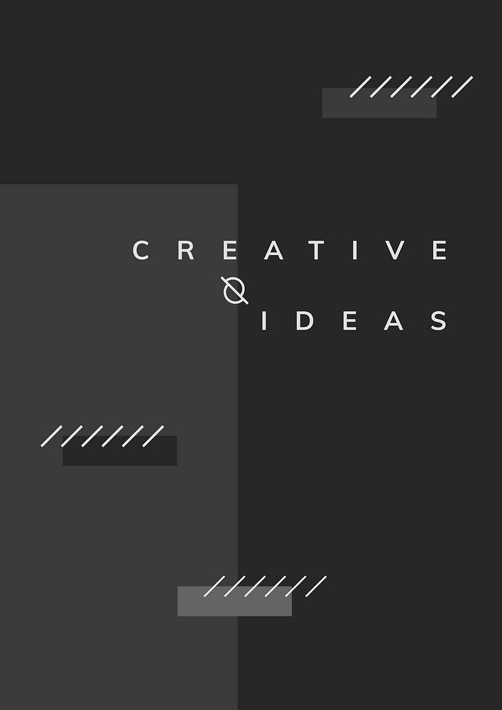 Minimal Memphis creative ideas poster | Premium Vector - rawpixel