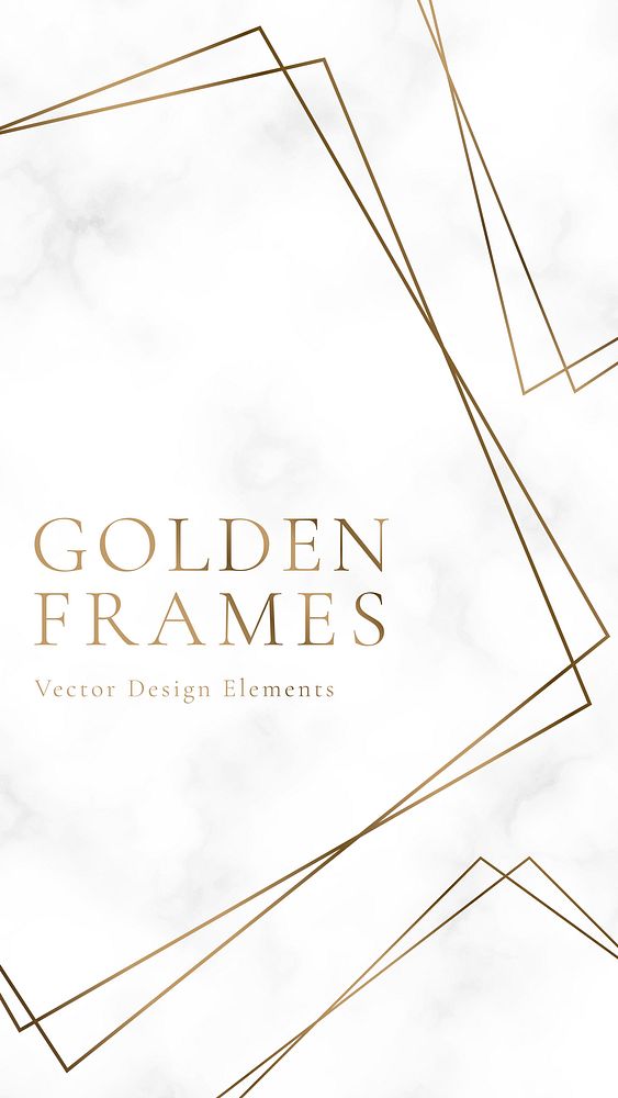 Golden square frame template vector | Premium Vector - rawpixel