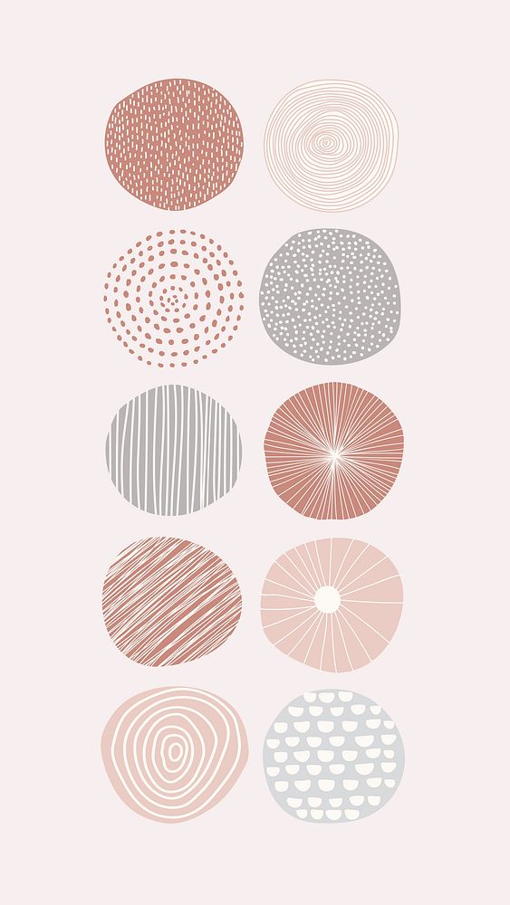 Round patterned doodle background vector | Premium Vector - rawpixel