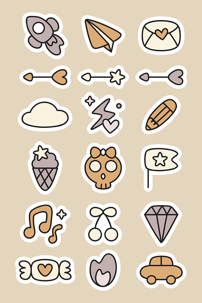 Cute planner sticker vector collection | Premium Vector - rawpixel