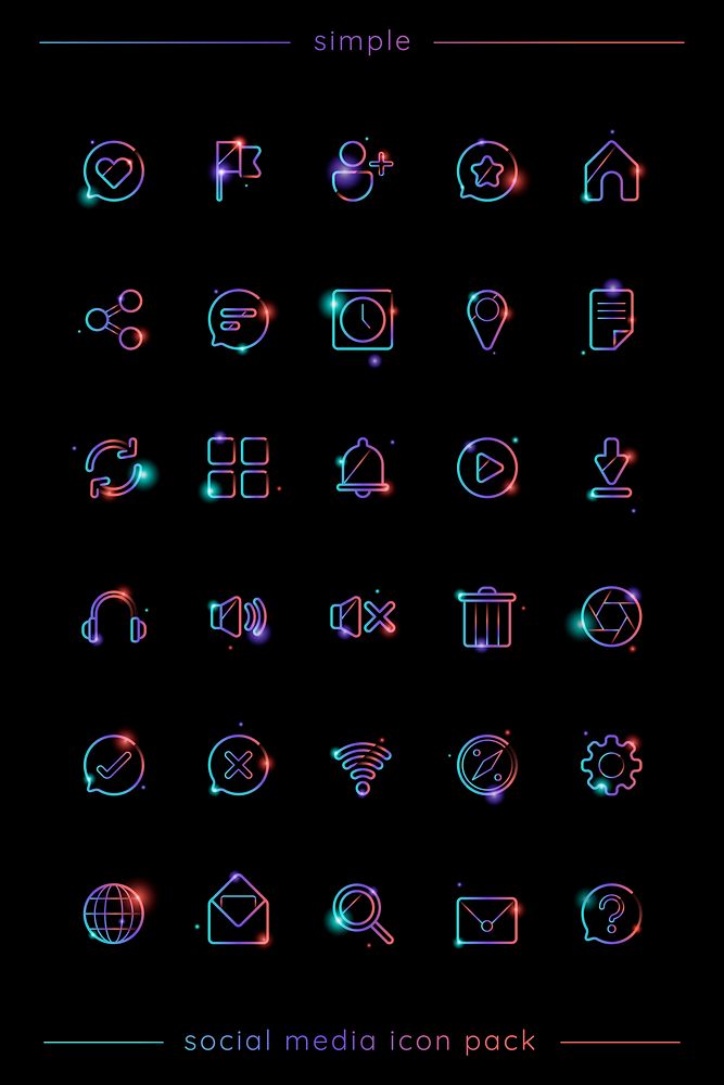 Social media icon pack vector | Premium Vector - rawpixel