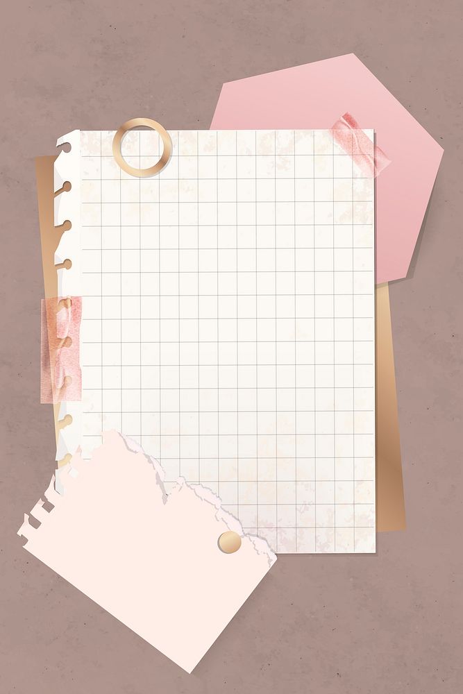 Feminine grid note paper vector | Premium Vector - rawpixel