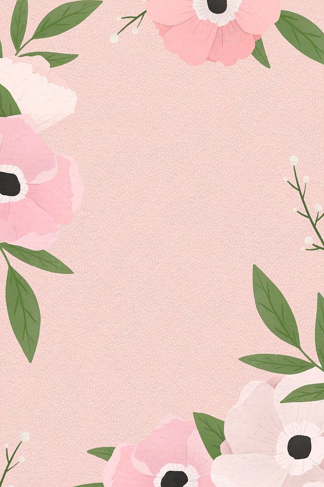 Pink floral frame design vector | Premium Vector - rawpixel