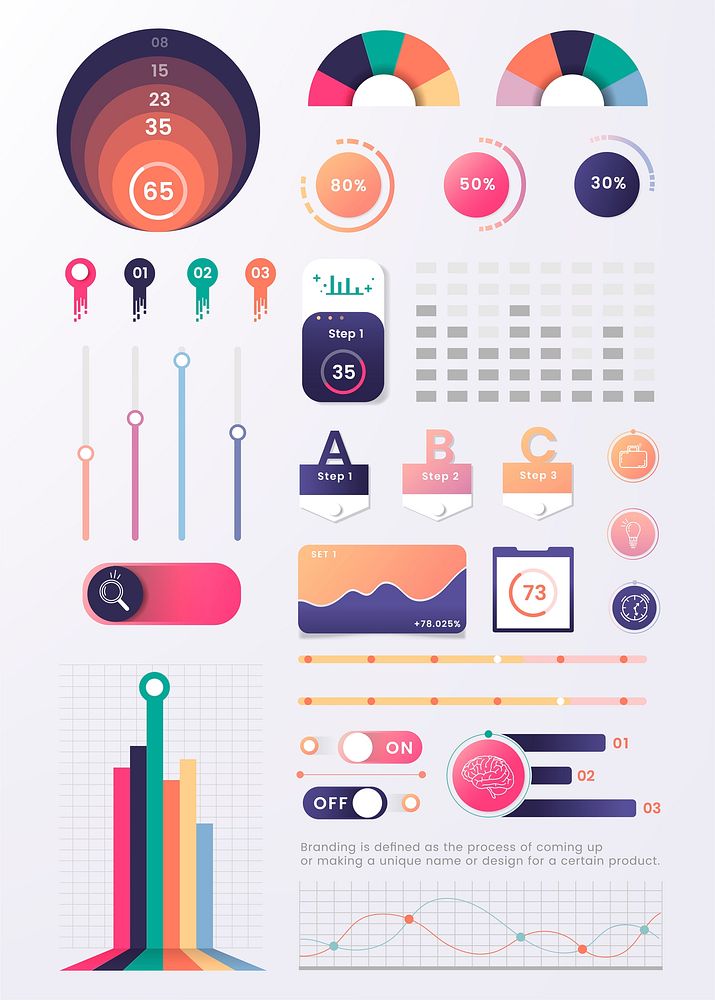 Colorful infographic element design vector | Premium Vector - rawpixel